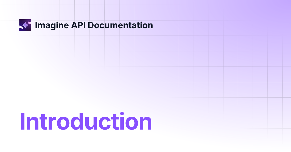 Introduction | Imagine API Documentation