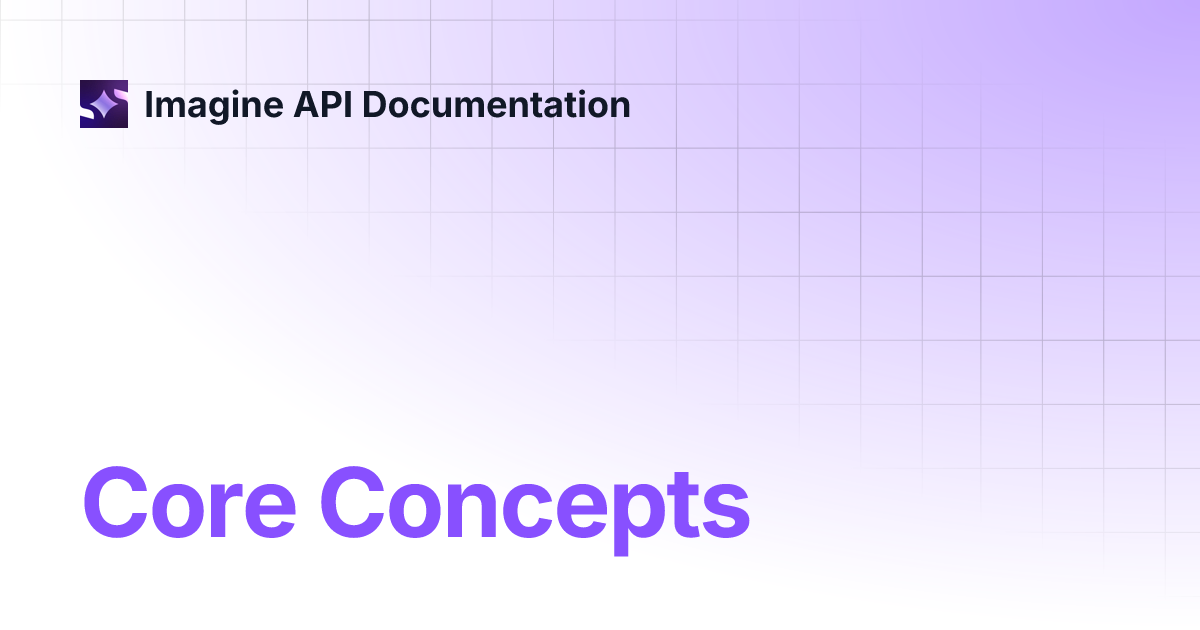 Core Concepts | Imagine API Documentation